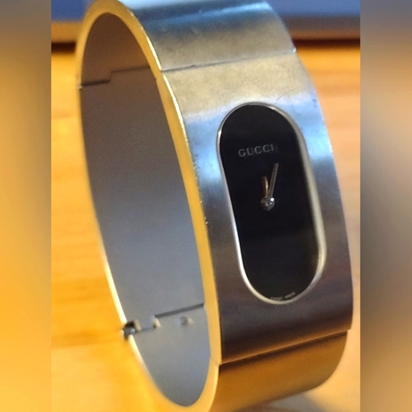 Gucci | Jewelry | Vintage Gucci Stainless Steel Bangle Watch | Poshmark